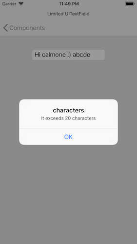 iOS UIKit in Swift 4 : Establish character limit in UITextField | by calmone | Medium