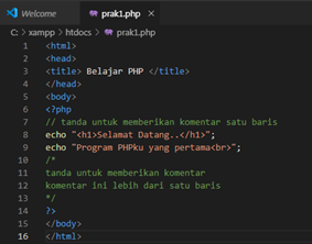Praktikum Web Server Side Pert 2. Modul 2 : PHP Dasar | by Raraanggie | Medium