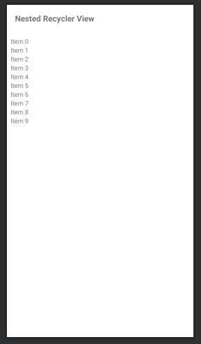 Nested RecyclerView Android