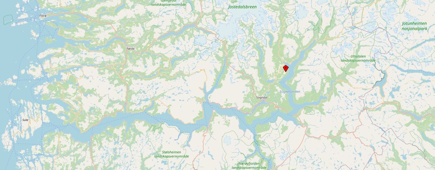 Sognefjord Map