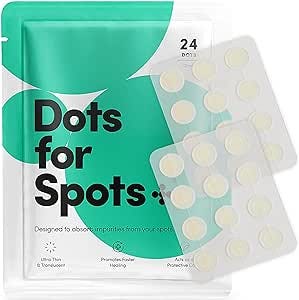 Dots for Spots Acne Patches — Pack of 24 Translucent Hydrocolloid ...