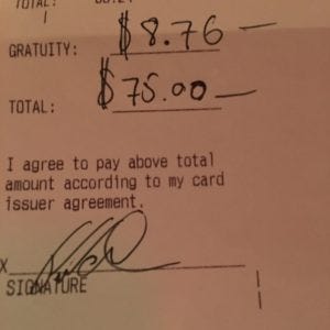 SALESPEOPLE: THE NO TIP CLIQUE. Another day, another business card with ...