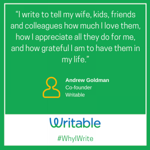 #WhyIWrite for Writable | by Writable | Medium