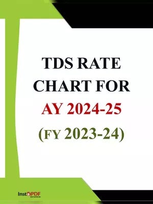 TDS Rate Chart FY 2023–24 PDF - InstaPDF - Medium