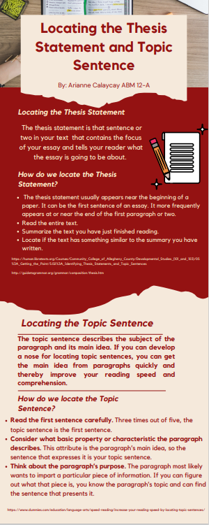 Locating the Thesis Statement and Topic Sentence | by Acalaycay | Medium