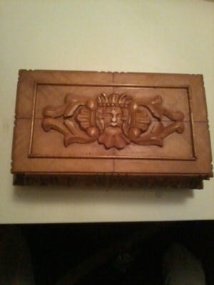 Very Old Box, from Germany. Antique, Unique, Wood/Holz. With Snakes ...