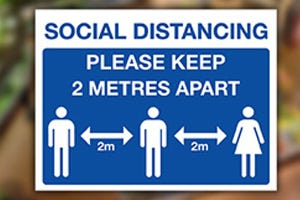 Social Distancing Signs - Spring - Promo . Print . Clothing - Medium
