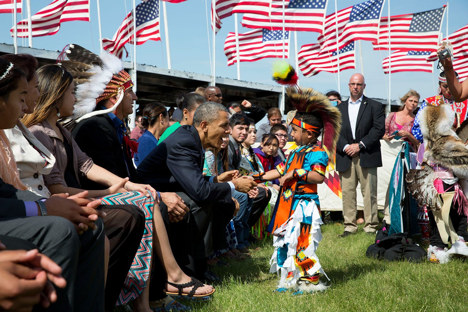Michelle And Obama Pledging The Flag