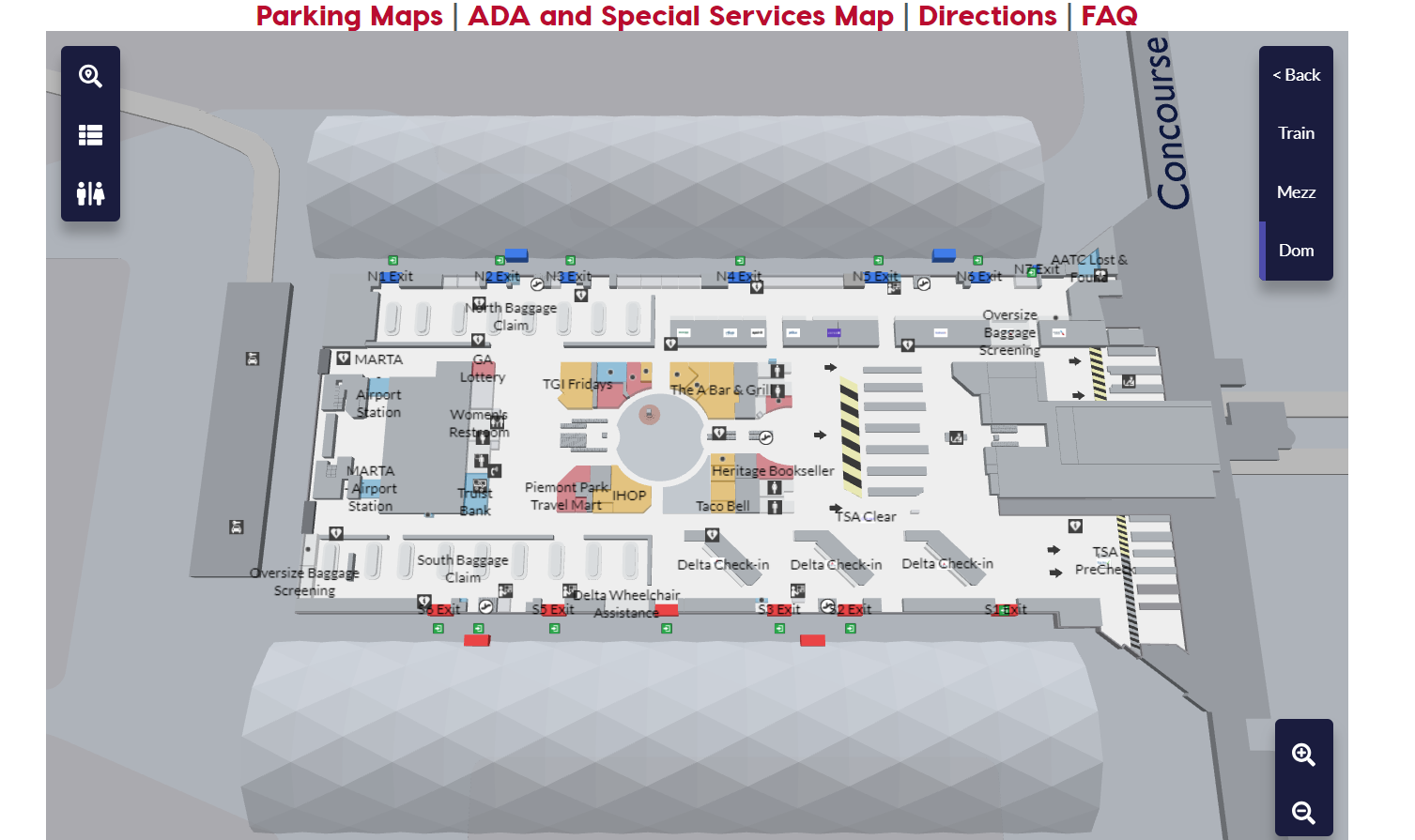 Atlanta Airport Terminal Layout Map Atlanta Airport 1993 | U.S.