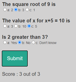 Simple Quiz using Javascript. A simple quiz designed by using… | by ...