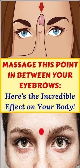 Massage This Point In Between Your Eyebrows: Here’s The Incredible ...