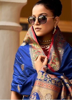 What colored silk saree suits are for the evening or night functions ...