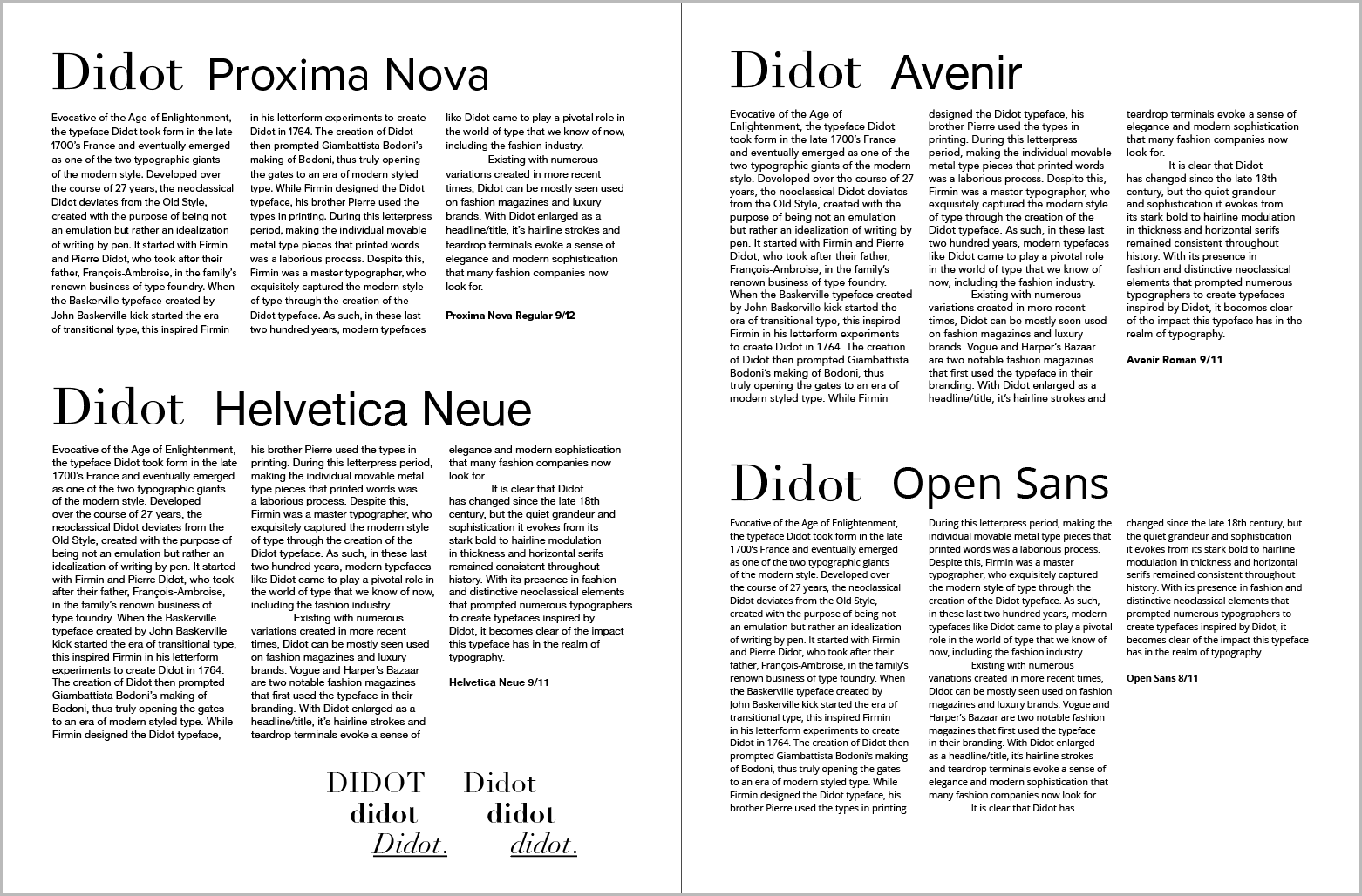 Didot Font History