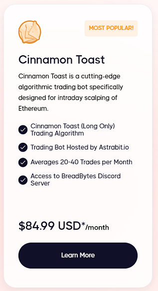 Cinnamon Toast Trading Bot —Lessons learned (and 29% ROI lost) from ...