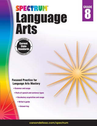 (PDF) Spectrum Grade 8 Language Arts Workbook, Ages 13–14, Parts of ...