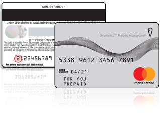 One Vanilla Prepaid Visa Card