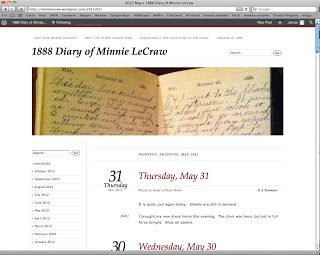 Blogging the Victorian Diary. The Diary: minnielecraw.wordpress.com ...