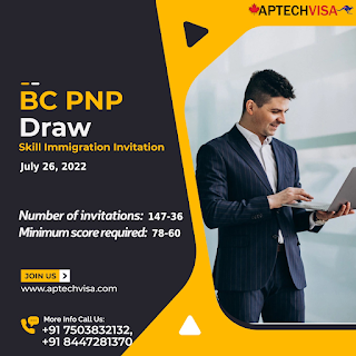 BC PNP conducts a draw on the 26th of July inviting General, tech and ...