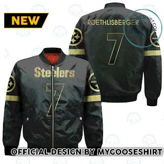 Pittsburgh Steelers 7 Ben Roethlisberger Bomber Jacket | by Mygoosesp ...