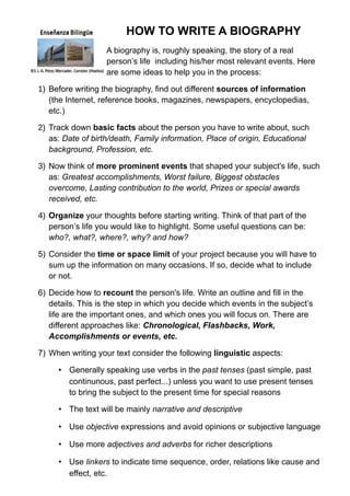 How to Write a Good Biography Pdf: Expert Tips & Techniques | by ...
