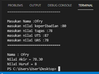 Program menghitung nilai akhir mahasiswa mengunakan Python | by Stefanus Kabut | Medium