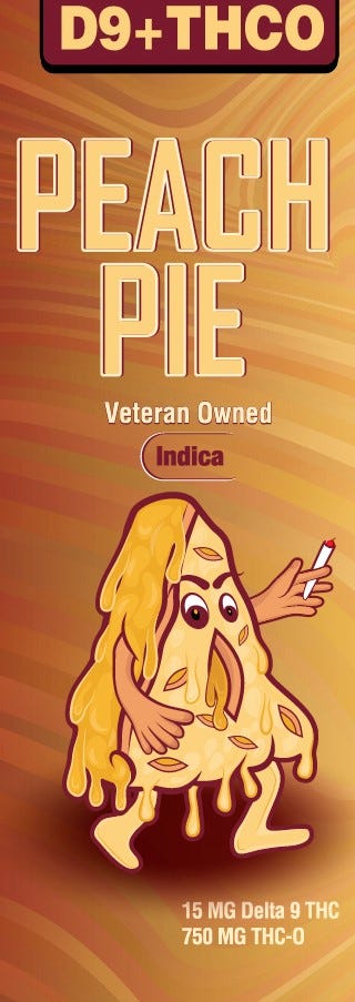 Peach Pie Delta 9 and THC-O Vape Cartridge - Elenapatrickofficial - Medium