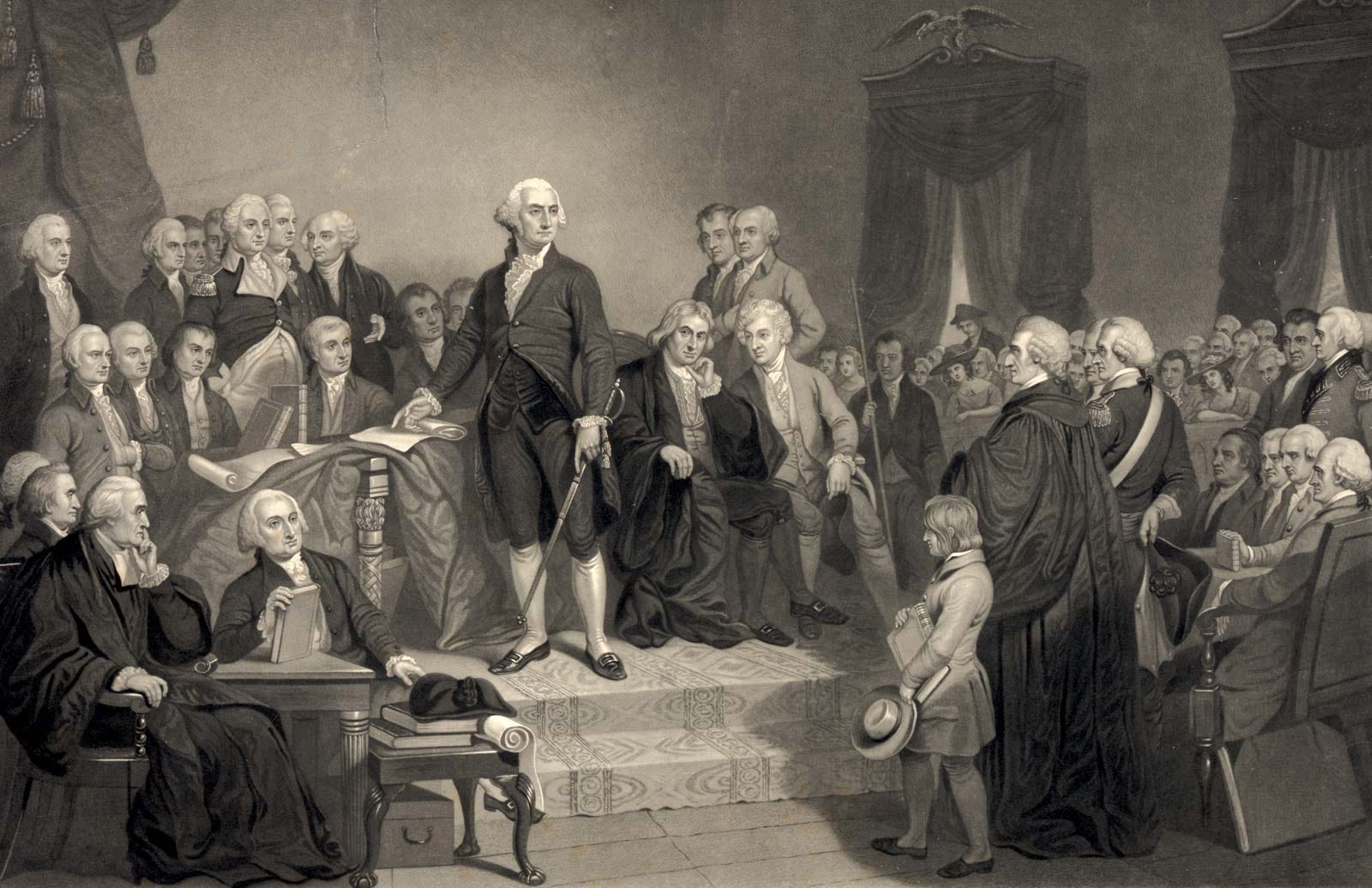 Thomas Jefferson Signing The Constitution