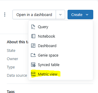 Building Your First Metric View in Databricks (and Using it in a Dashboard) | by Paul Rossman ...