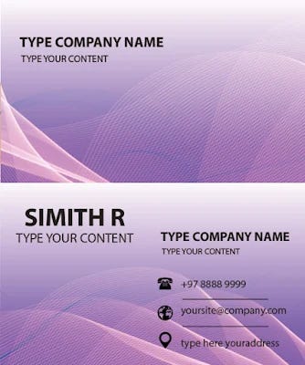 Free modern purple ink business card - Nobgfx Graphic Designer - Medium