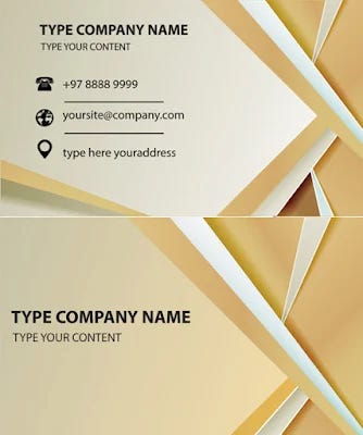 Free golden triangle business card - Nobgfx Graphic Designer - Medium