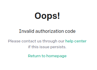 How to Fix “Invalid Authorization Code” Error in ChatGPT | by e/acc Blogging | Medium