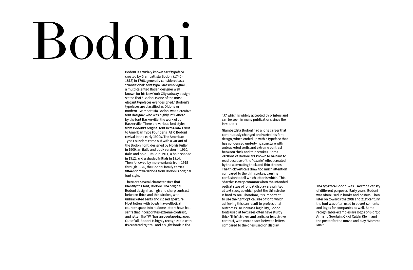 Bodoni Design