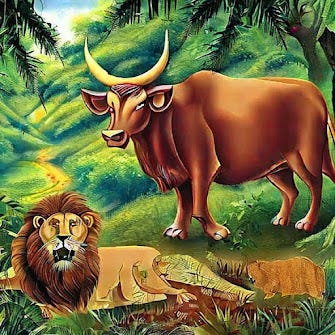 The Lion And The Bull-A moral story | by Dk | Medium
