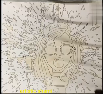 Trying spill art for the first time using tea click here : watch video ...