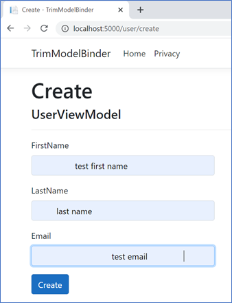 Trim leading and trailing spaces from a string using MVC Core Model Binder | by Amit kumar | Medium