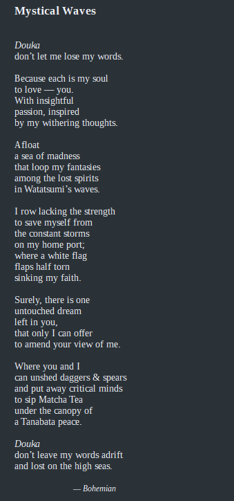 Mystical Waves - Bohemian Poetry - Medium