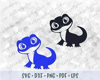 Svg png Bruni Salamander Frozen 2 Layered Cut file Outline Stroke ...