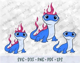 Bruni Fire svg png Frozen 2 Salamander Layered Cut file Cricut ...