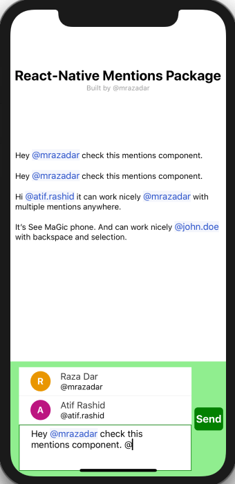 React Native Mentions Component. I need to implement What’s App like ...