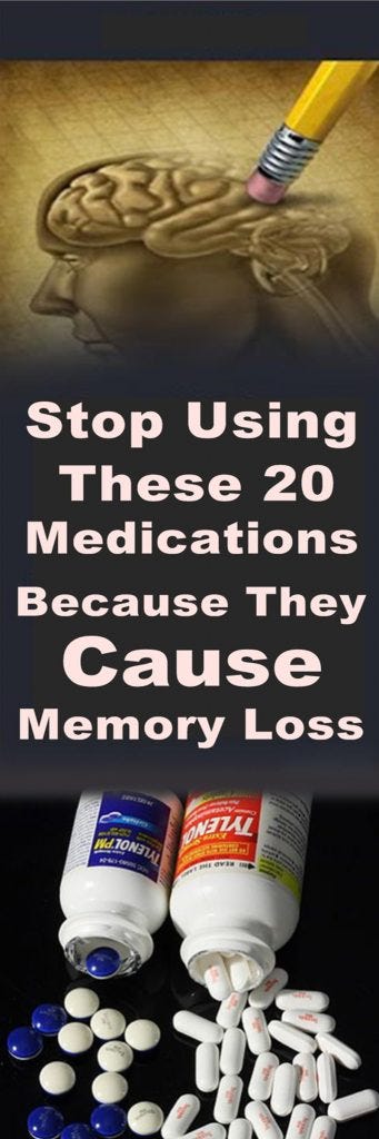 Stop Using These 20 Medications Because They Cause Memory Loss ...