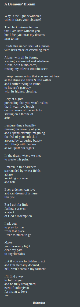 A Demon’s Dream. Why is the light bewildered when it… | by Bohemian ...