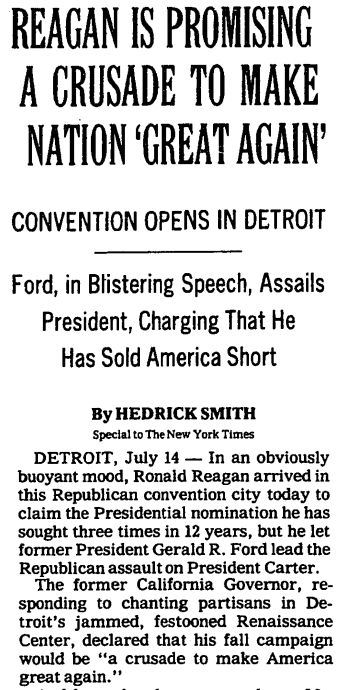 Echoes of 1980 in the 2016 Campaign | by Barry Johnson | Medium
