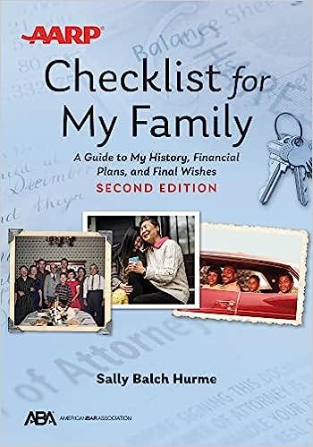 READ/DOWNLOAD%) ABA/AARP Checklist for My Family: A Guide to My History ...