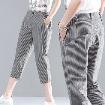 Linen Calf-length Pants - Iramqayyum - Medium