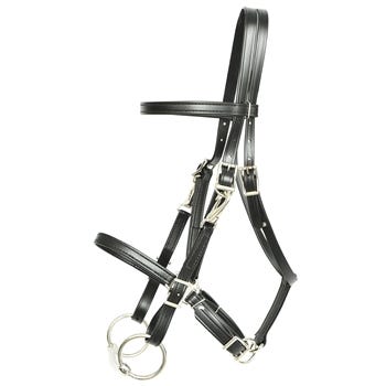 For Sale: Leather Halter Bridle with Bit Hangers - Two Horse Tack - Medium