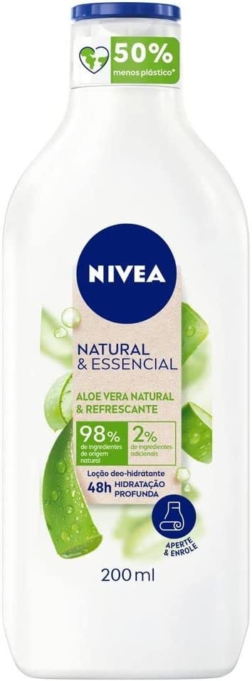 NIVEA Hidratante Corporal Natural&Essencial Aloe Vera Refrescante 200ml ...