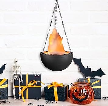 Best Ever Hanging Fire Flame Light Prop for Halloween, Christmas and ...