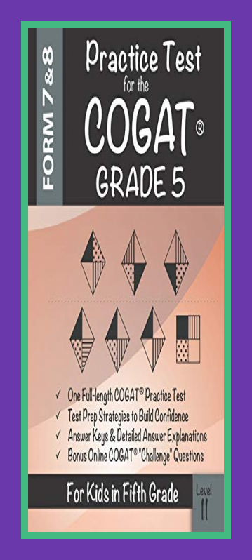 Origins Publications Practice Test For The Cogat Grade 5 Level 11 Cogat Test Prep Grade 5