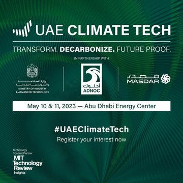UAE Leads the Way in Decarbonization Technologies at ClimateTech Forum ...