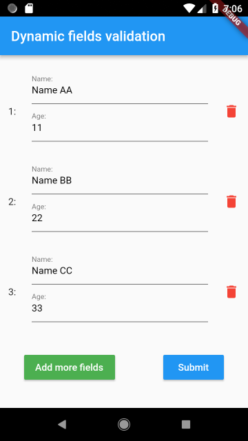 Flutter: how to validate fields dynamically created | by Francesco Mineo | Flutter Community ...
